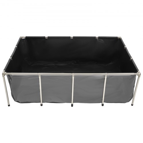 Canvas Fish Pond Above Ground Koi Tank 470 Gal with Clear Viewing Panel ...