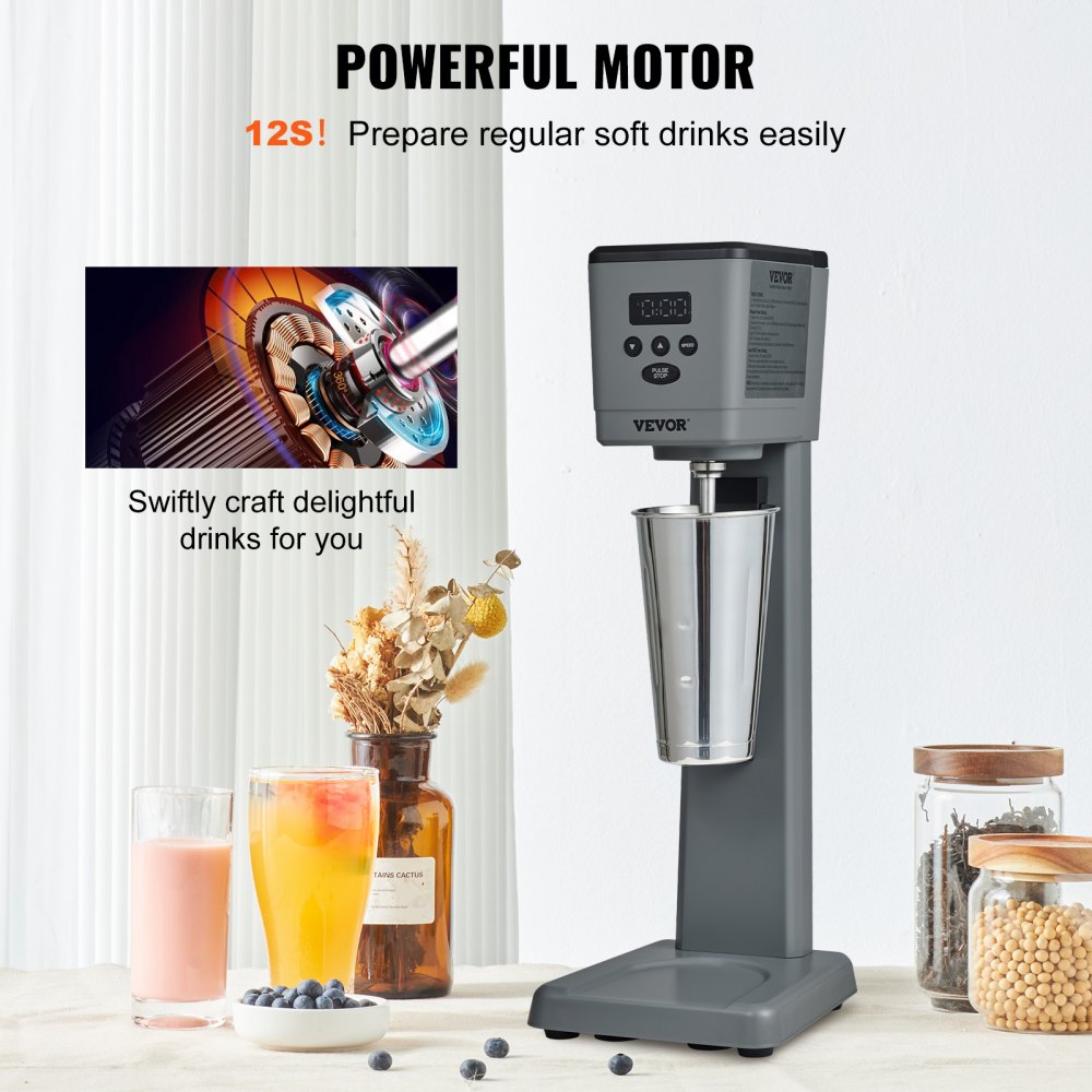 VEVOR Milkshake Maker, 375W Electric Milkshake Machine, Single Head ...