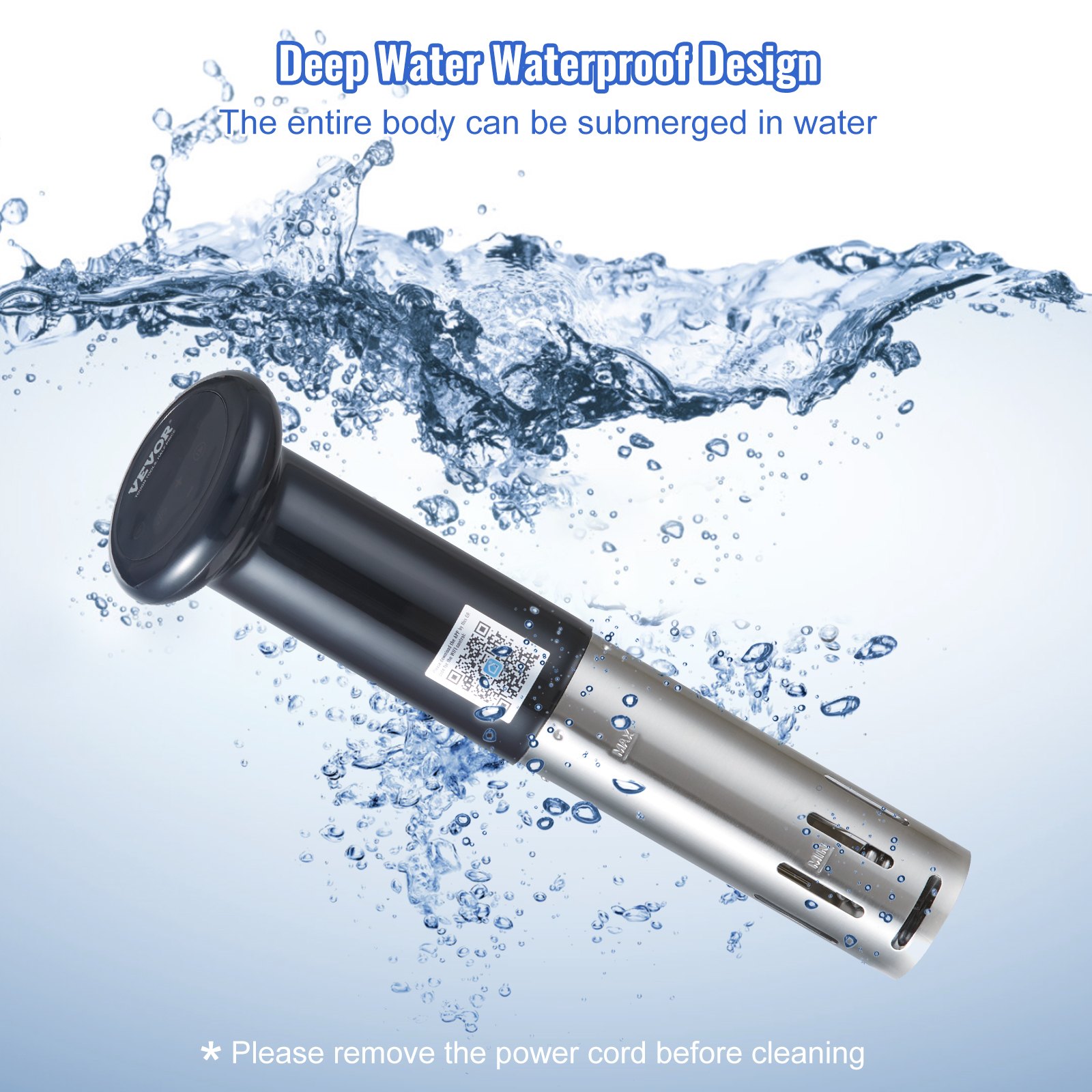 VEVOR Sous Vide Machine, Bluetooth Wi-Fi Connect App Control Sous Vide ...