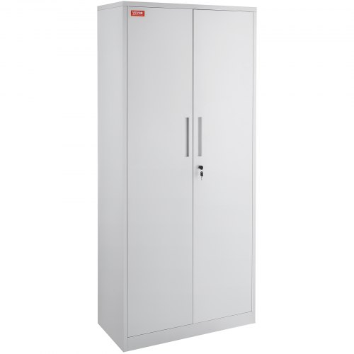 VEVOR Metal Storage Cabinet, Steel Locking Storage Cabinet with 2 ...