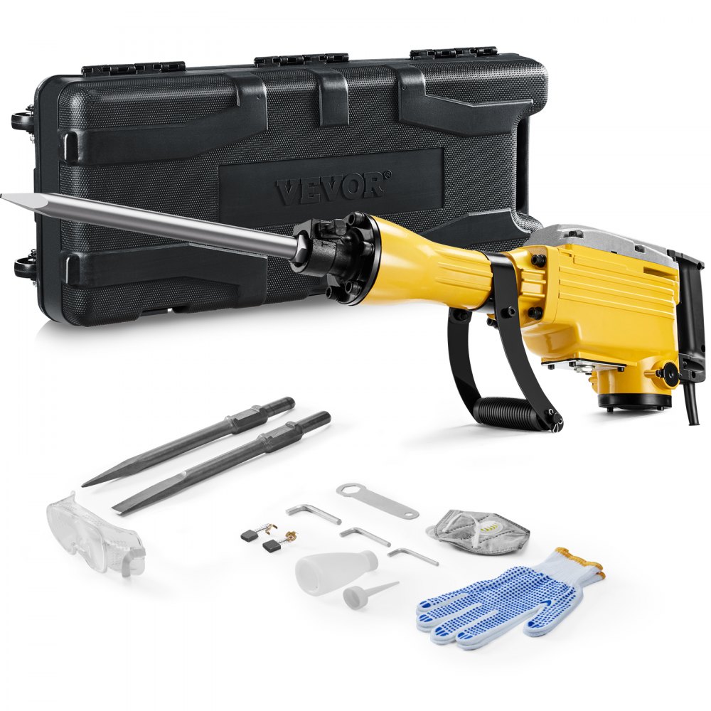 VEVOR Demolition Jack Hammer Concrete Breaker 2200W Electric Hammer 2 ...