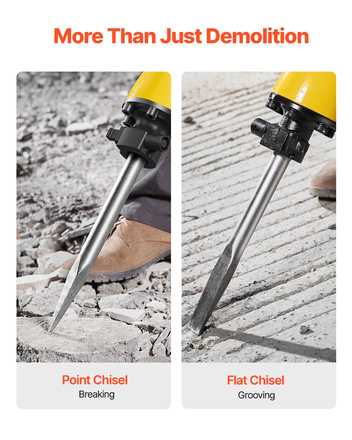 VEVOR Demolition Jack Hammer Concrete Breaker 2200W Electric Hammer 2 ...
