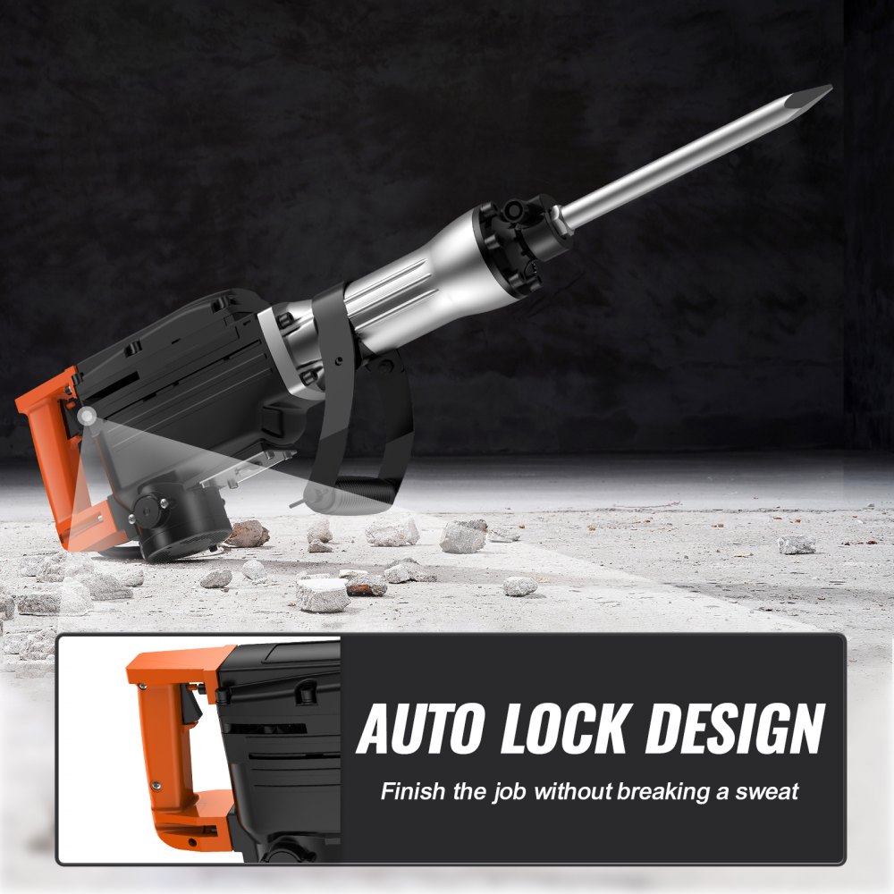 VEVOR Demolition Jack Hammer, 2200W Electric Jackhammer Heavy Duty ...