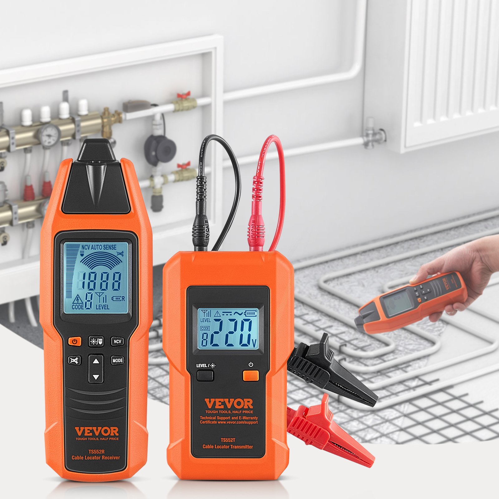 VEVOR Subterranean Wire Tracker, Up to 3 FT Detection Depth, Voltage ...