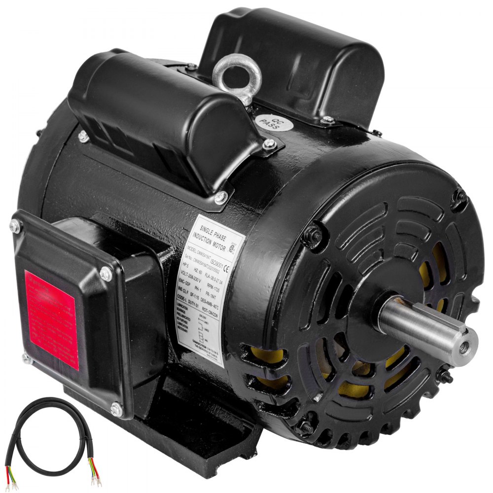 VEVOR Air Compressor Motor, 5HP 1725RPM Single Phase Electric ...