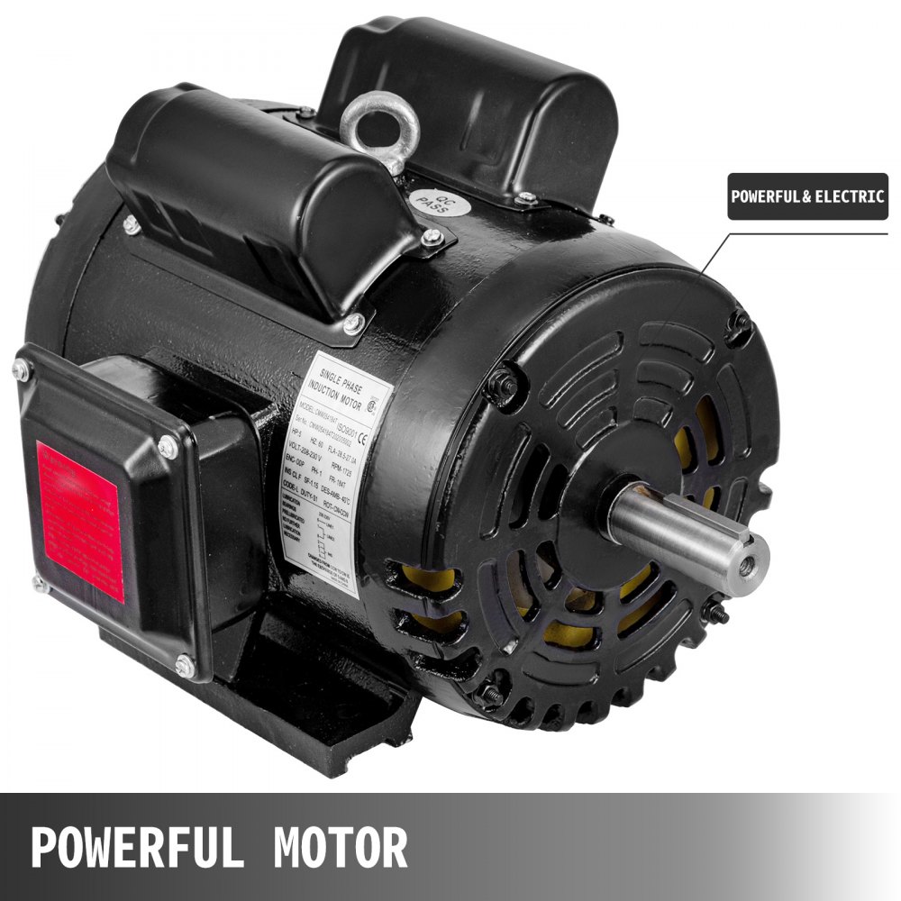 VEVOR Air Compressor Motor, 5HP 1725RPM Single Phase Electric ...