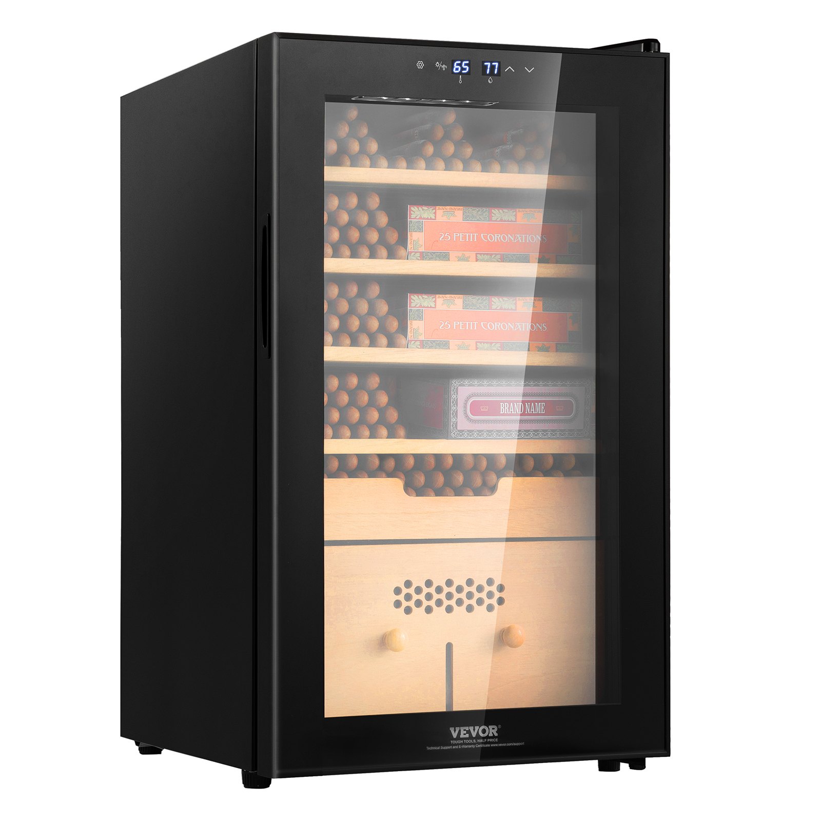 VEVOR Electric Cigar Humidor, 400 Count Cigar Humidor Cabinet with ...