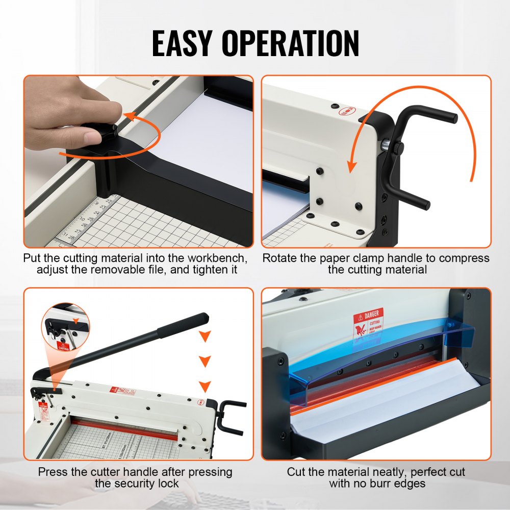 VEVOR Heavy Duty Paper Cutter, 12" Industrial Commercial Guillotine ...