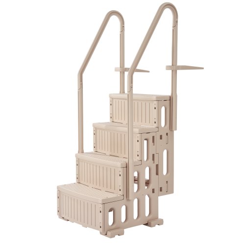 VEVOR Swimming Pool Ladder, 4-Step Double Handrails Stairs with Non ...