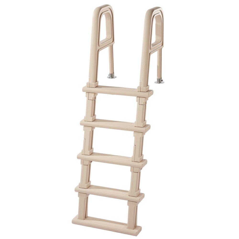 VEVOR Swimming Pool Ladder, Inclined 5-Step Double Handrails Stair, Non ...