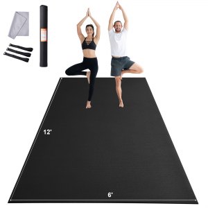 VEVOR Exercise Mat, Non Slip High Density Premium Yoga Mat, Exercise ...