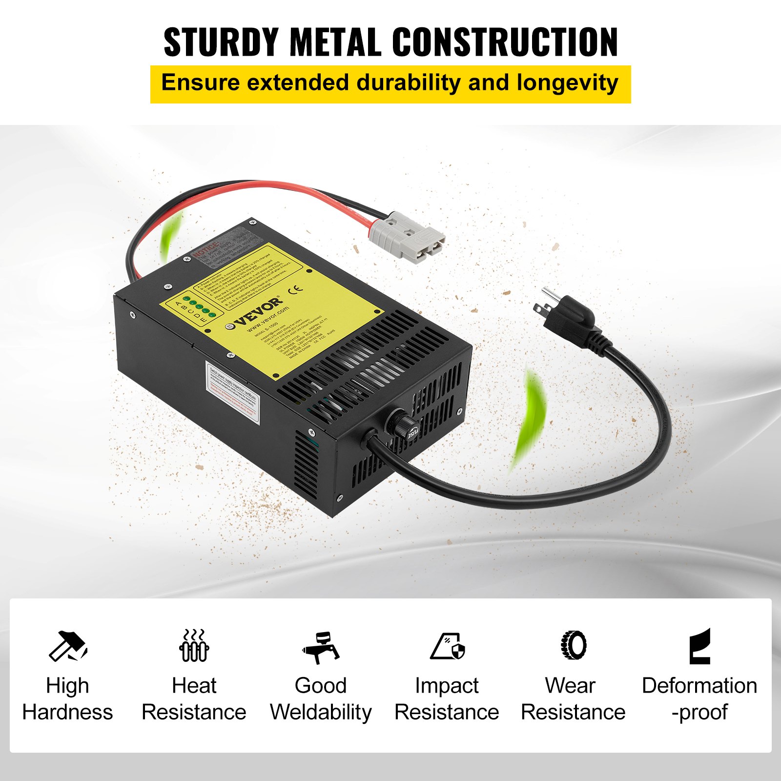 VEVOR 75 Amp RV Power Converter Charger, 110 Volt AC to 12 Volt DC ...
