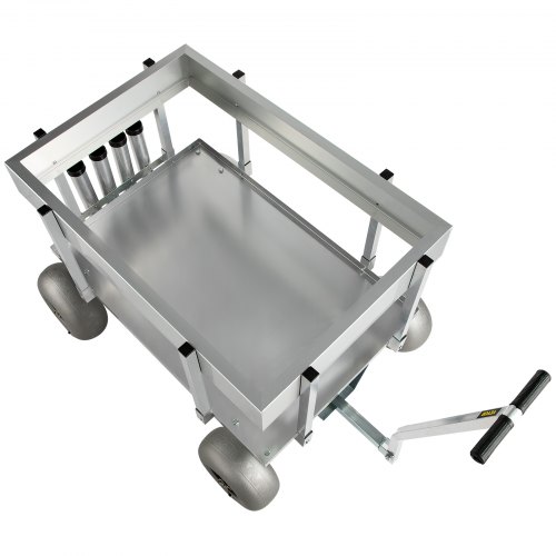 VEVOR Beach Fishing Cart Fish & Marine Carts w/ Balloon Tires for Sand ...