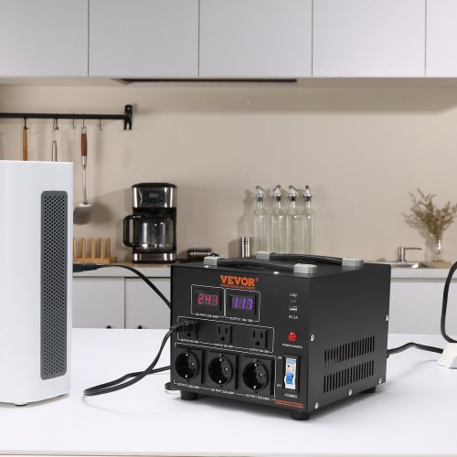 VEVOR Voltage Converter Transformer, 5000VA, Heavy Duty Step Up/Down ...