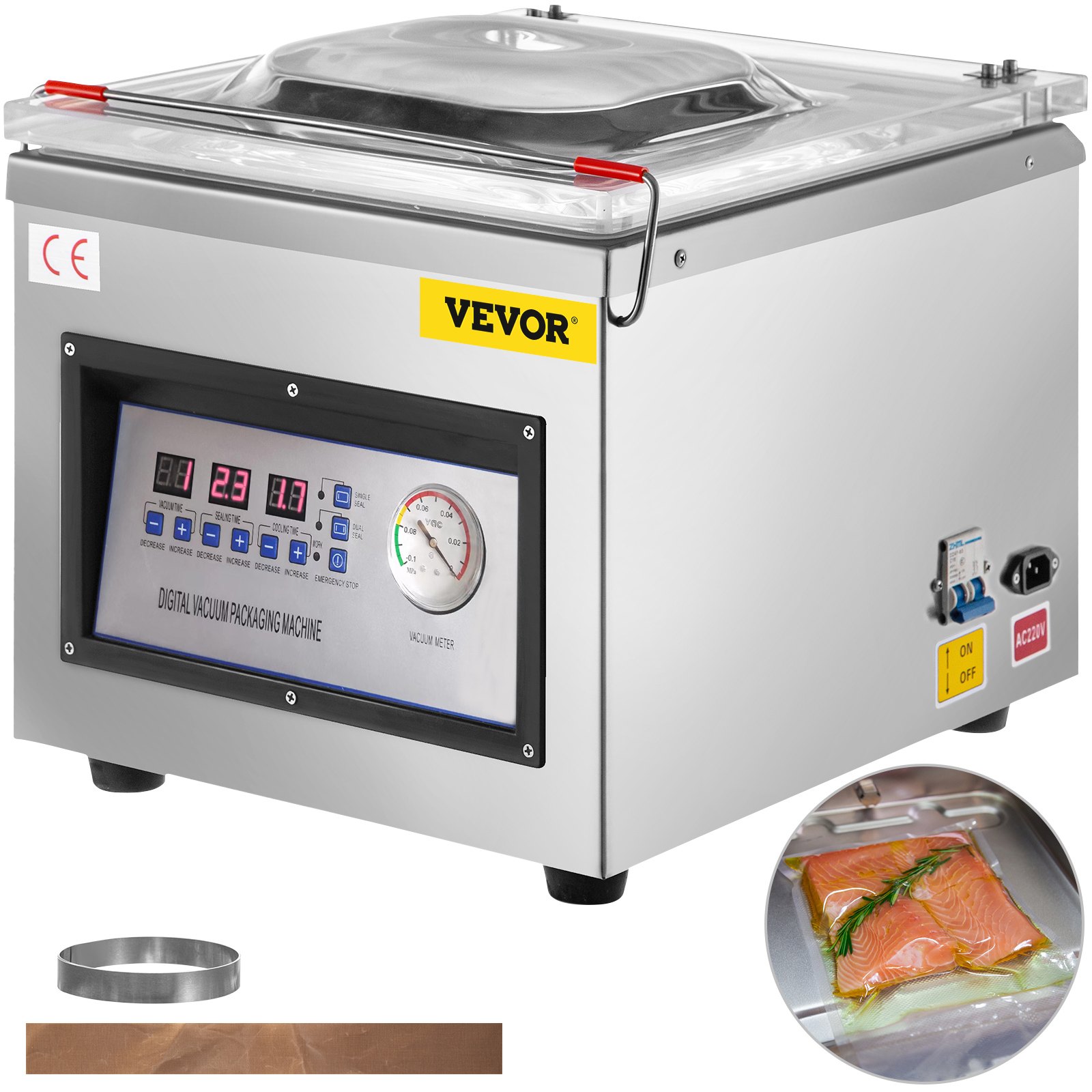 VEVOR Chamber Vacuum Sealer DZ-260C Kitchen Food Chamber Vacuum Sealer ...