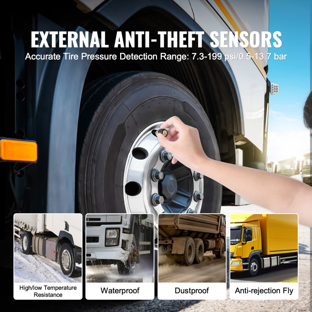 VEVOR Tire Pressure Monitoring System for Trailers – 7 Alarm
