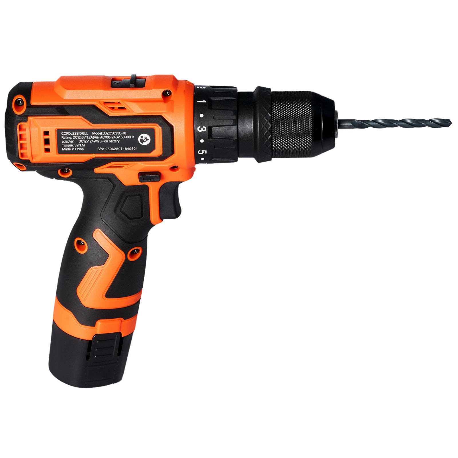 VEVOR Cordless Drill and Drill Bit Set – 12V, 32Nm, 1500 RPM