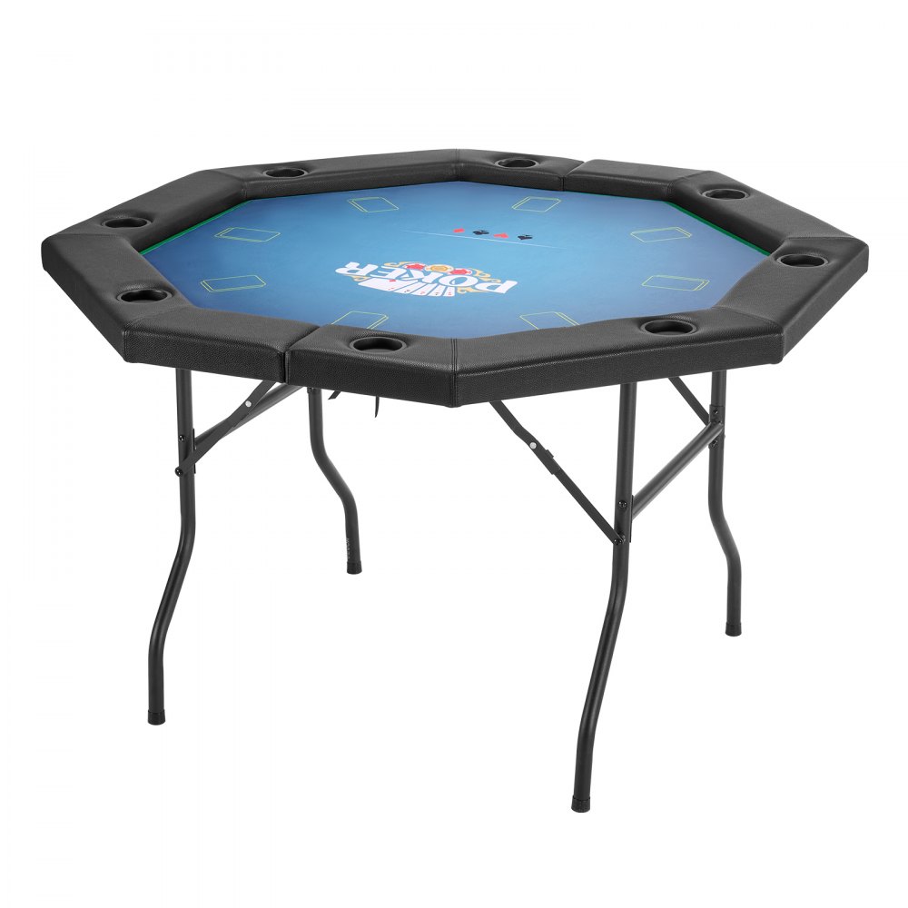 VEVOR Foldable Poker Table with Legs – 48in 8-Player Octagon