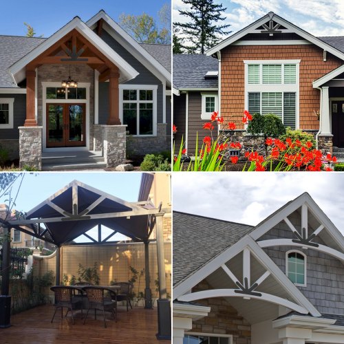 VEVOR Gable Plate, Black Powder-Coated Truss Connector Plates, 6:12 ...