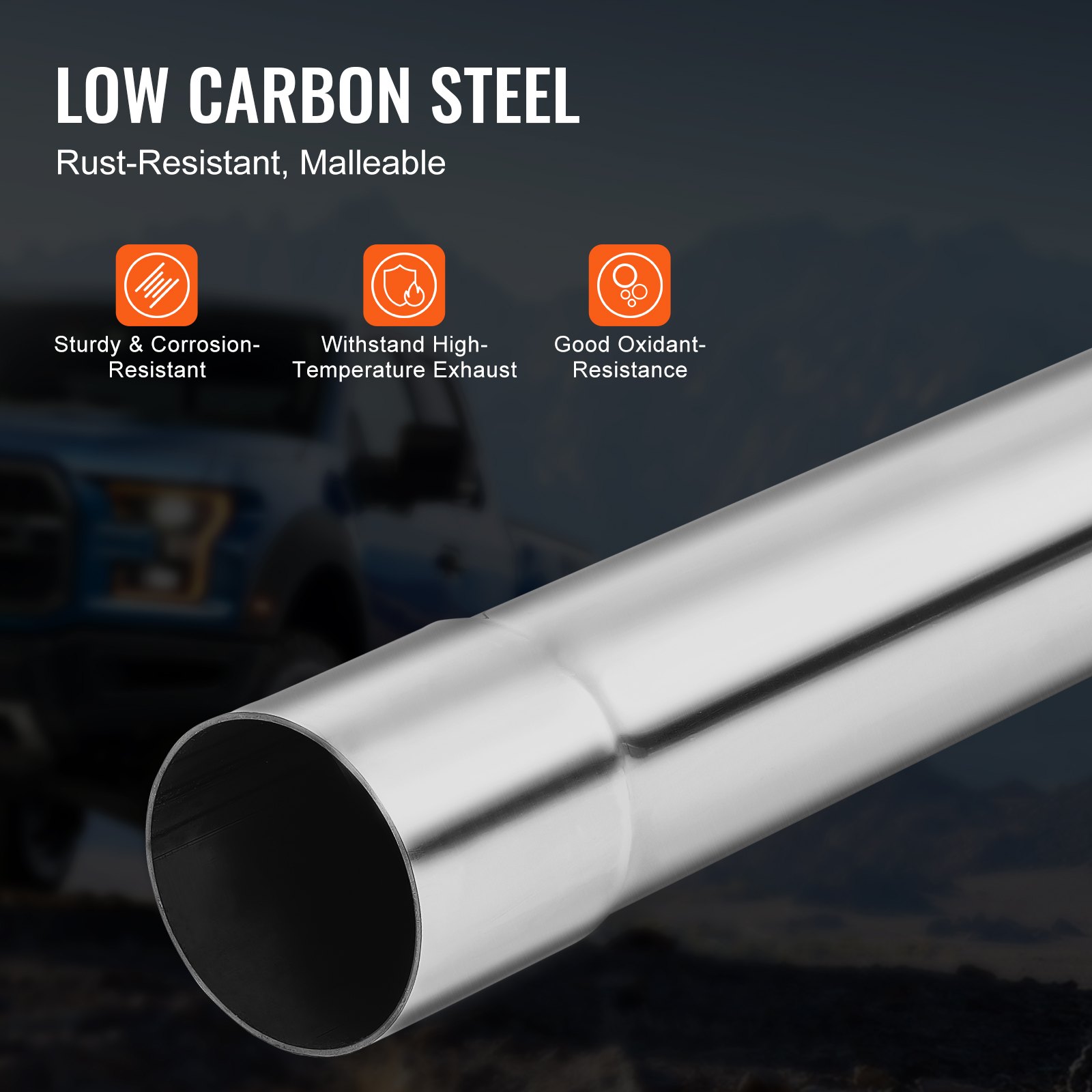 VEVOR Exhaust Kit, 16pcs, DIY Universal Galvanized Steel Exhaust Kit ...