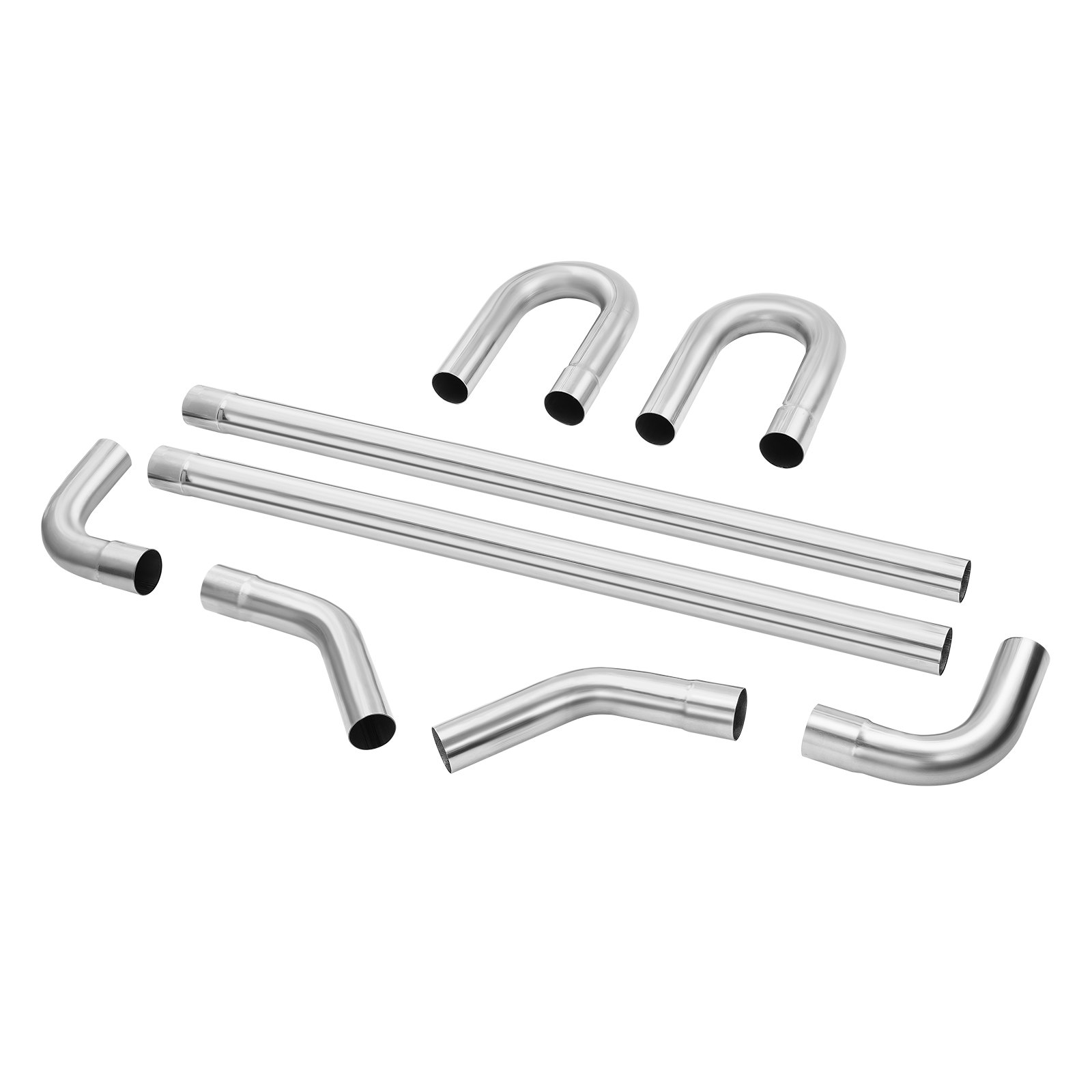 VEVOR 2.5 Inch Stainless Steel Exhaust Pipe Kit – 8 Pieces