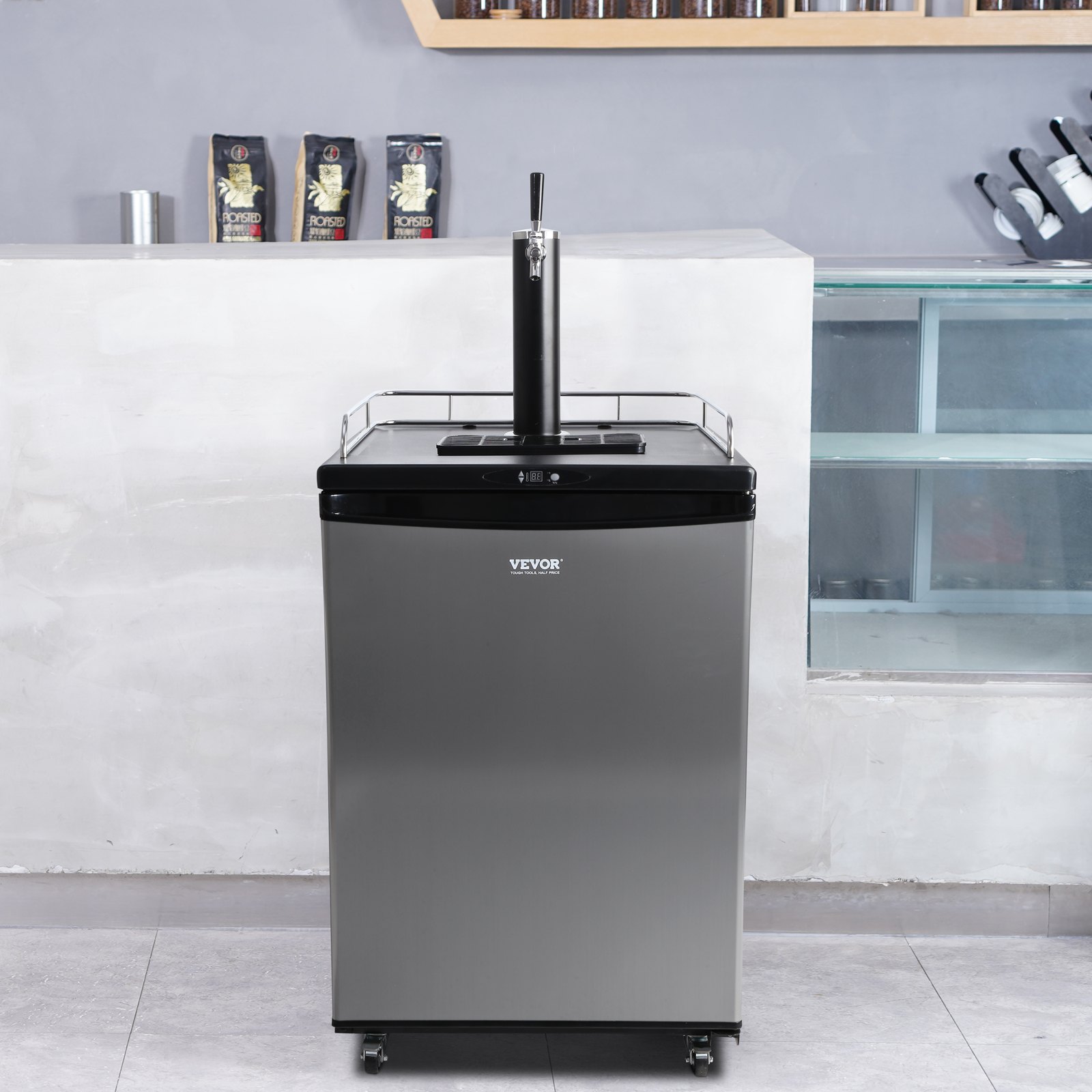 VEVOR Beer Kegerator, Single Tap Draft Beer Dispenser, Full Size Keg ...