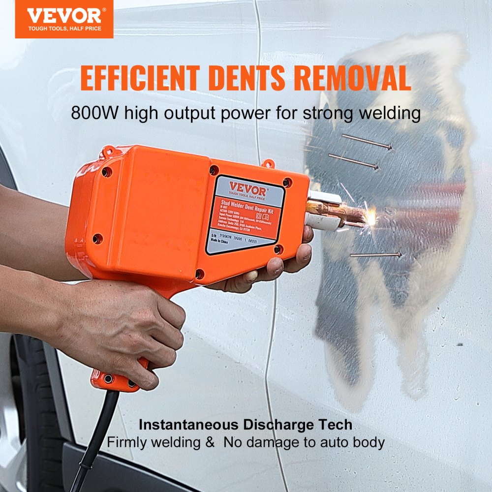 VEVOR Stud Welder Dent Repair Kit, 800W Spot Welder Stud with 5 Welding ...