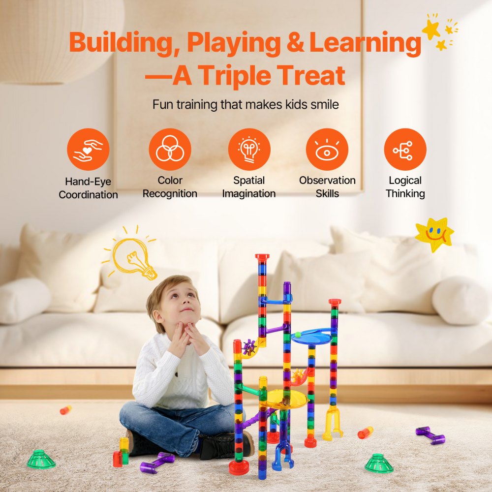 Marble Run Set 110 PCS Building STEM Toy Educational Learning Gift for ...