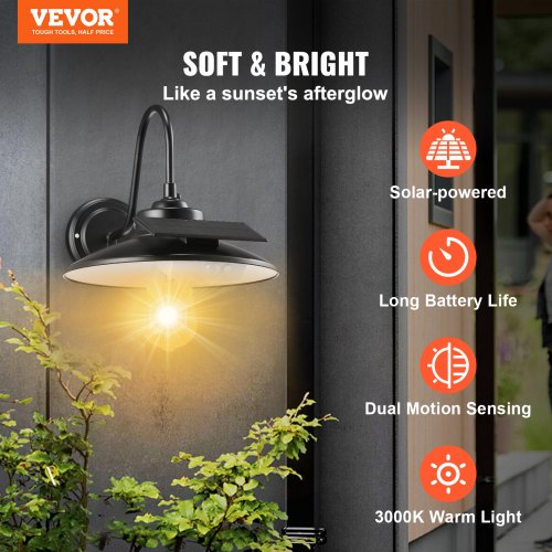 Vevor Solar Barn Light 3 Lighting Modes And Motion Sensor Dusk To Dawn 2445