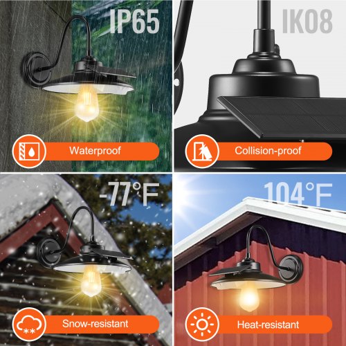 Vevor Solar Barn Light 3 Lighting Modes And Motion Sensor Dusk To Dawn 6256