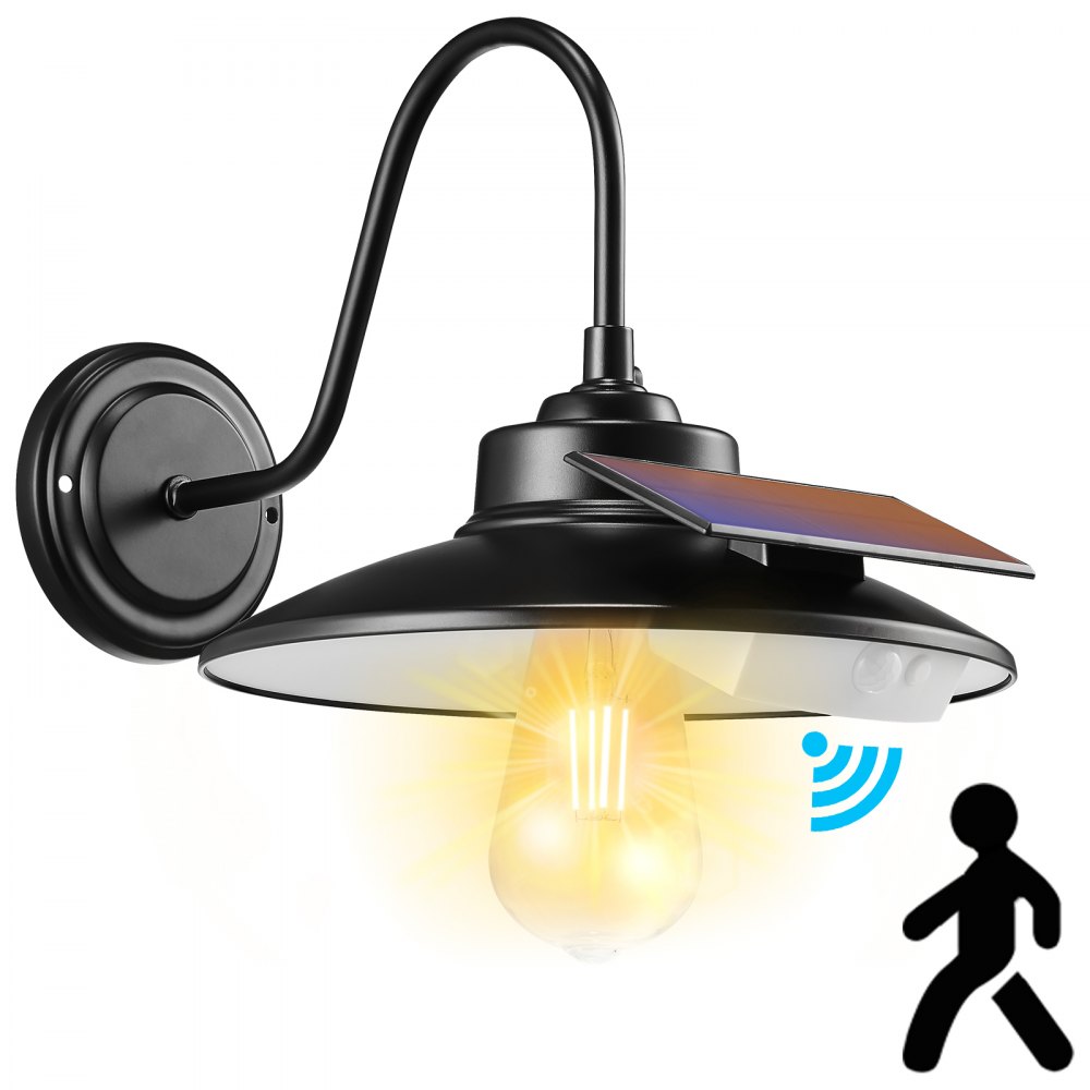 VEVOR Solar Barn Light, 3 Lighting Modes & Motion Sensor, Dusk to Dawn ...