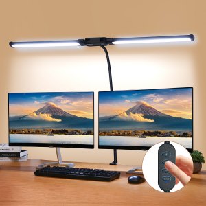 LED Desk Lamp with Clamp Double Head Desk Lamp with 360° Adjustable ...