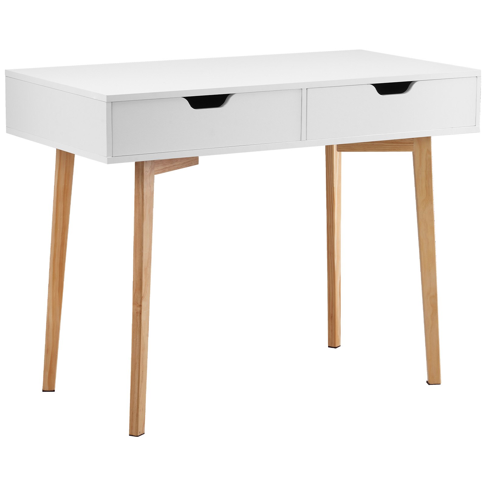 VEVOR Small White Desk with Drawers | Compact Study Table