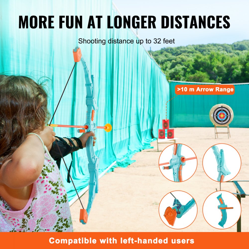Christmas Gift! VEVOR Bow and Arrow Set for Kids, LED Light Up Archery ...