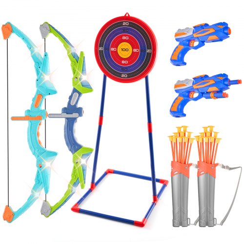 VEVOR Bow and Arrow Set for Kids, 2 Pack LED Light Up Archery Set with ...