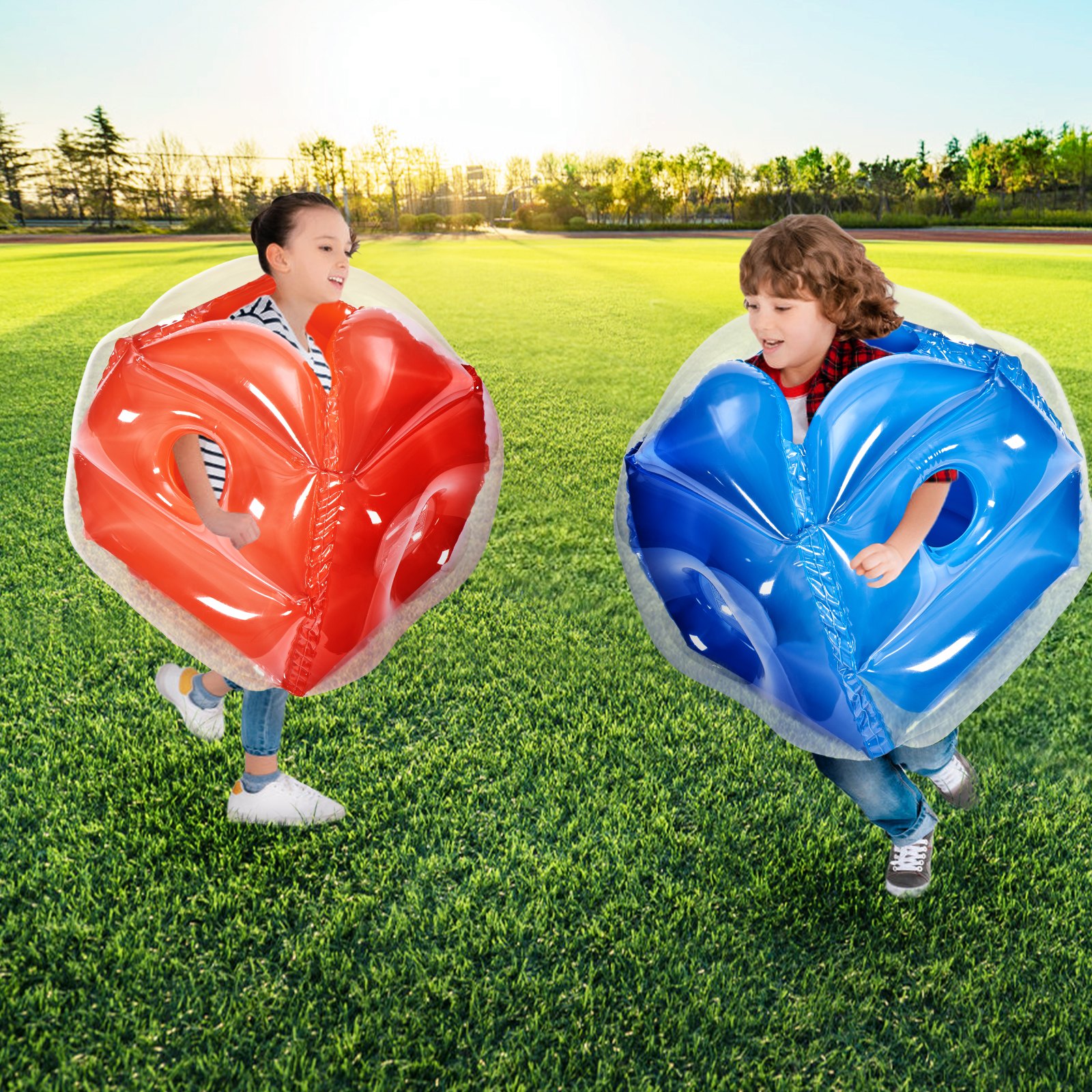 VEVOR Inflatable Bumper Balls 2-Pack, 2FT/0.6M Body Sumo Zorb Balls for ...