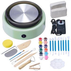 VEVOR Mini Pottery Wheel, 158 mm Turntable, Forward and Reverse ...