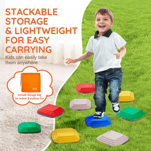 VEVOR Kids Balance Stepping Stones Sensory Obstacle Course 10 PCS ...