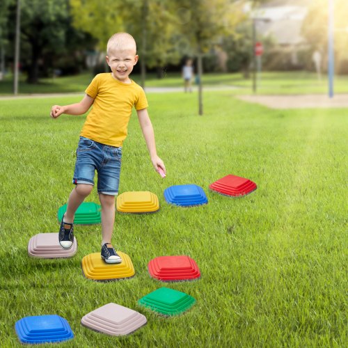 VEVOR Kids Balance Stepping Stones Sensory Obstacle Course 10 PCS ...
