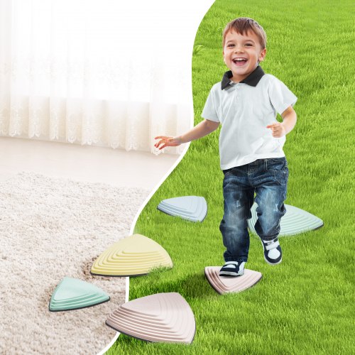 VEVOR Kids Balance Stepping Stones Sensory Obstacle Course 6 PCS ...