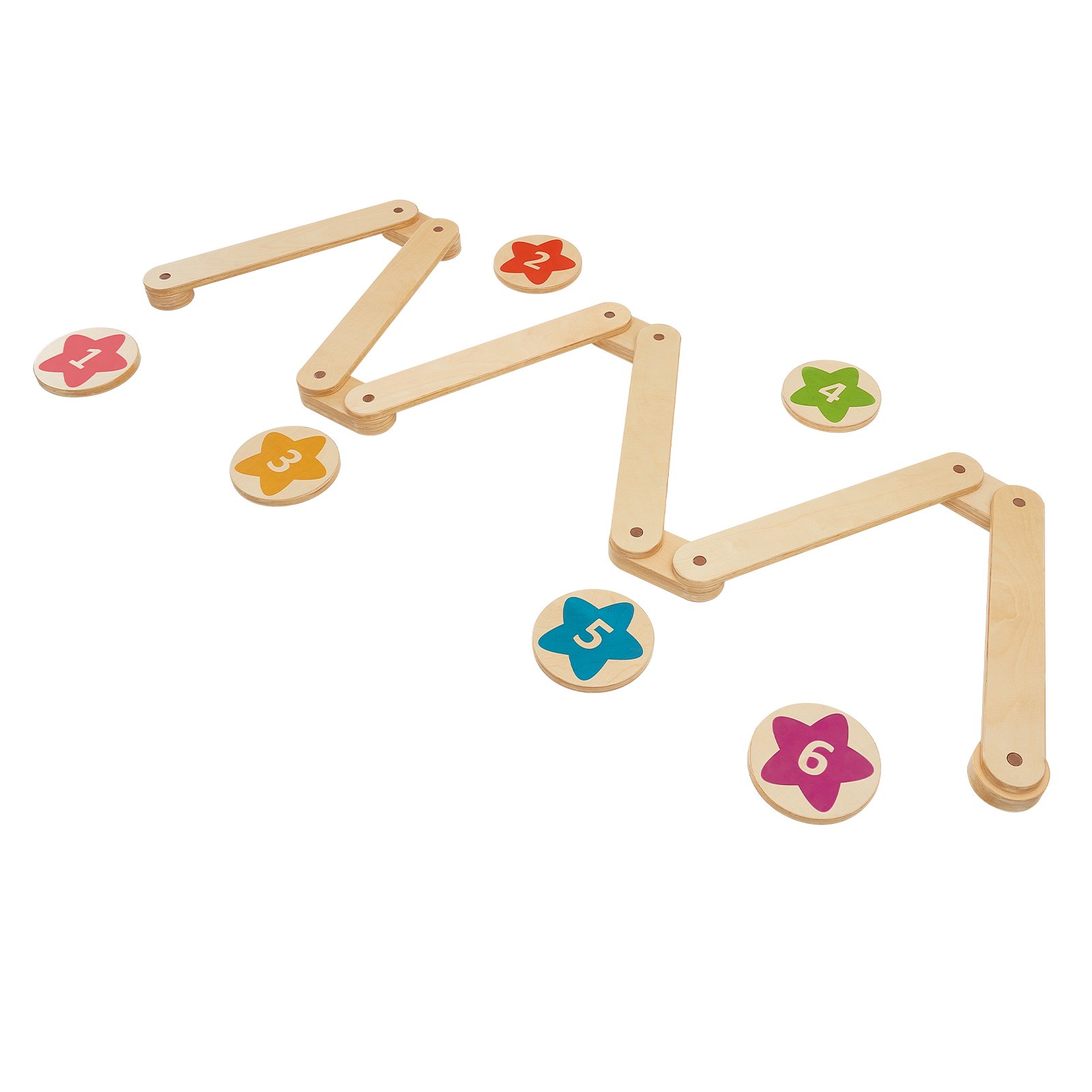 VEVOR Balance Beam Stepping Stones, 6 PCS Wooden Toddler Balance Boards ...