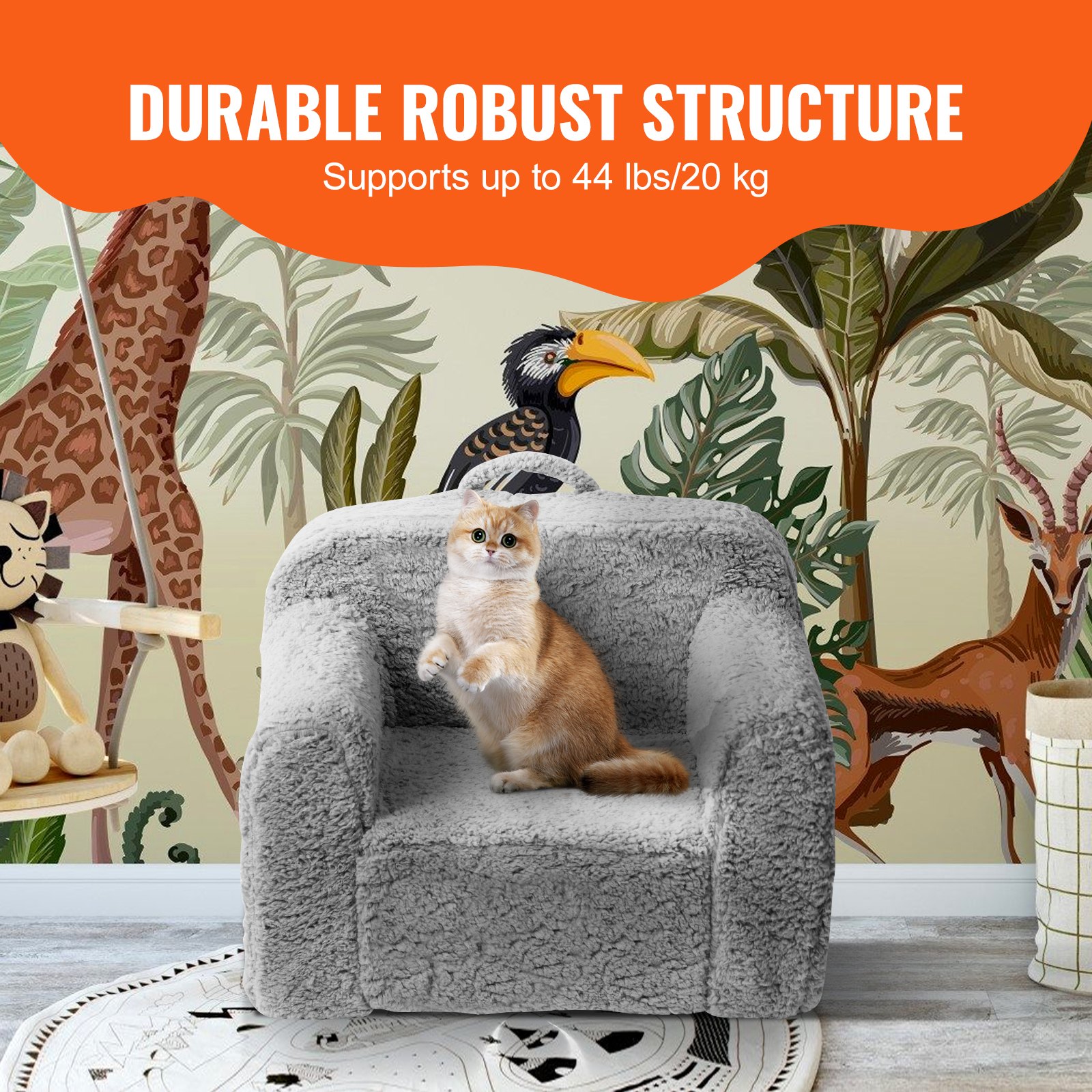 VEVOR Kids Armchair, Kids Sofa with High-density 25D Sponge, Snuggly ...