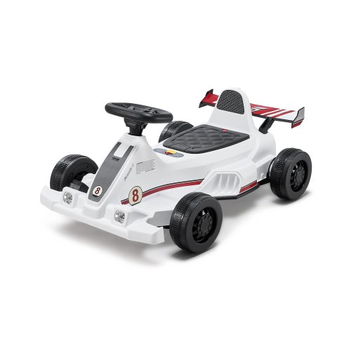 Electric Go Kart 6V Drift Go Cart for Kids Ages 2+ Strong Motor White ...