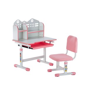 VEVOR Kids Study Chair and Desk Set, Study Desk and Chair for Kids with ...