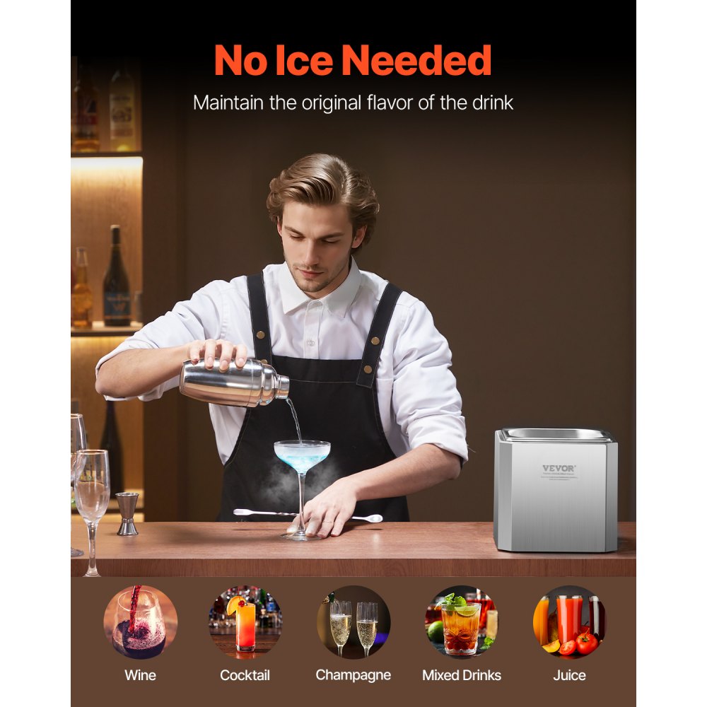 VEVOR CO2 Beer Glass Chiller Froster – 8-10 Sec Freeze, LED
