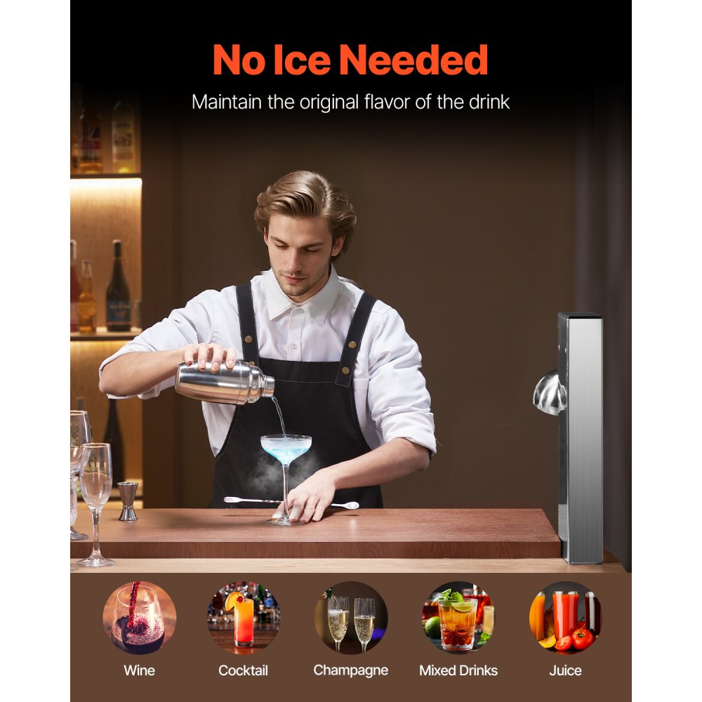 VEVOR CO2 Glass Chiller – 8-10 Sec, Wine, Beer, Cocktail