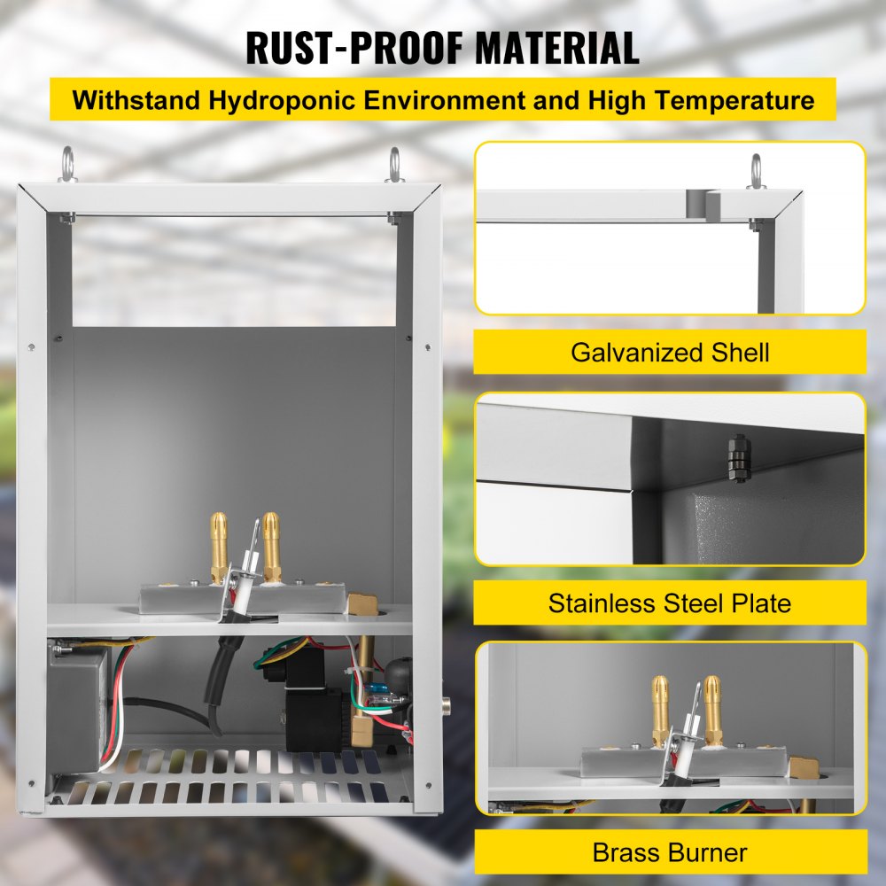 VEVOR CO2 Burner, 2 Brass Burner CO2 Generator for Plant, Liquid ...
