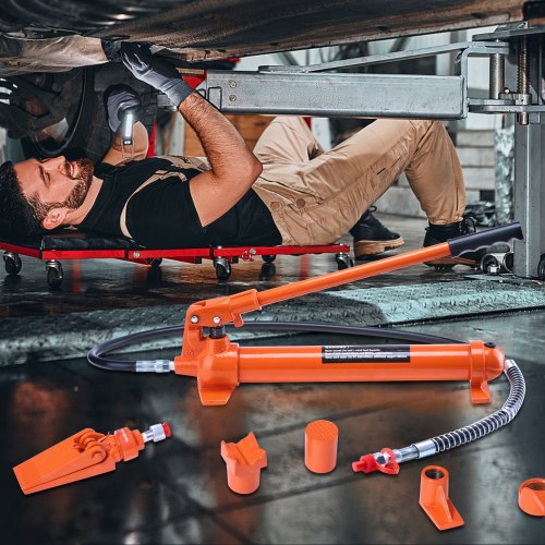 VEVOR 12 Ton Hydraulic Jack Air Pump Lift Ram Body Frame Porta Power ...