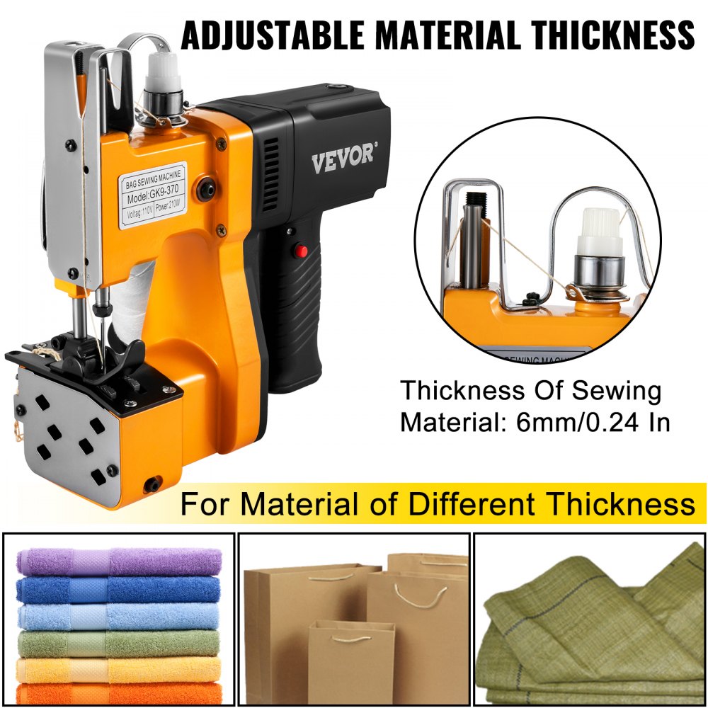 VEVOR Portable Bag Closer Sewing Machine Electric Bag Closing Sewing ...