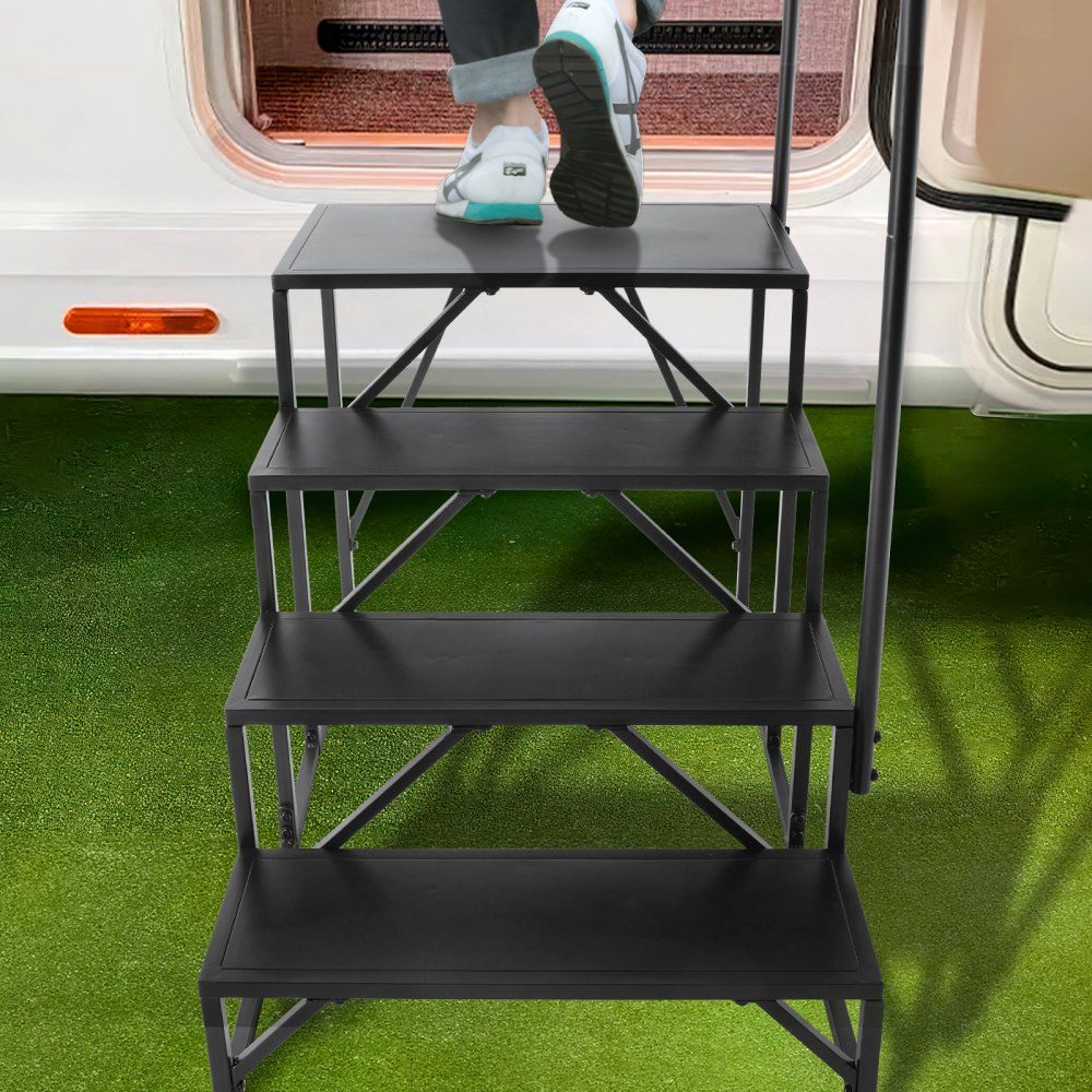 VEVOR RV Steps, 4-Step RV Stairs, 440 LBS Load Capacity, Thickened ...